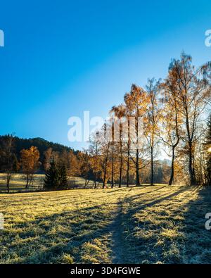 Alpine mountain peaks illuminated by rising sun Stock Photo - Alamy