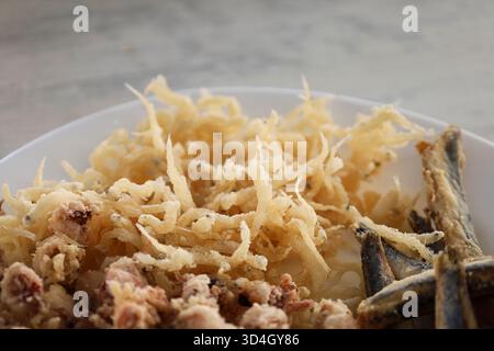Typical Andalusian fried food of Chanquete fish, marinated dogfish ...