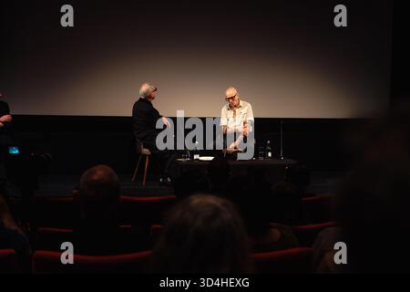 Mark Kermode interviews Daniel Day-Lewis on stage at the BFI London ...