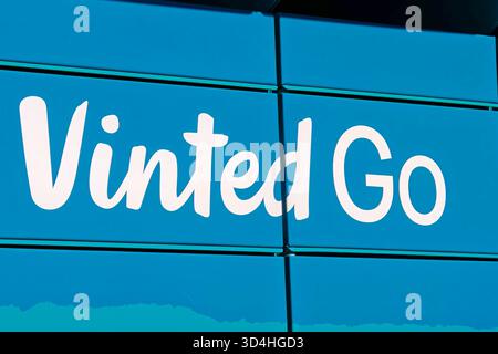 Finestrat, Spain- 10 November 2025: Vinted go locker. Vinted is online ...