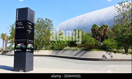 Inglewood, California: Totem with Directions and Map at SoFi Stadium ...