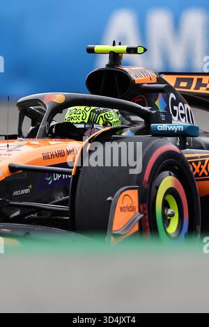 Lando Norris (GBR) McLaren MCL39 in qualifying parc ferme. 29.11.2025 ...