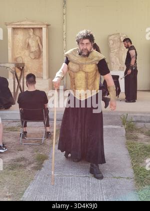 Piraeus, Greece – May 19 2025: Actors perform the classical Greek ...