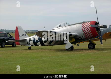View of a Republic P-47D Thunderbolt, on static display during the ...
