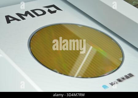 November 8, 2025, Shanghai, China: The AMD logo is displayed at the 8th ...