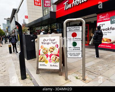 A Tim Hortons restaurant in Manchester on 22 December 2025. (Photo by ...