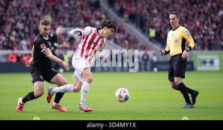 From left: referee Benjamin Brand, Jens Stage (Bremen) Bremen, January ...