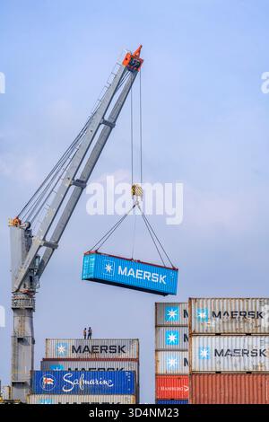 ontainer Terminal Operations with Reach Stacker and Shipping. Container ...