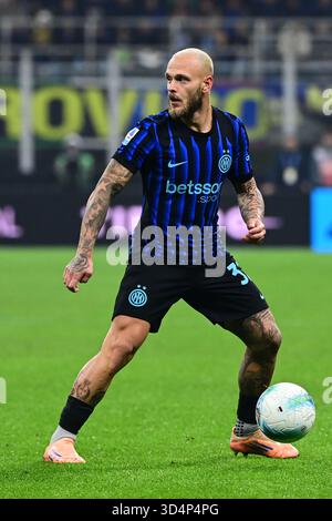 Inter Milan’s Federico Dimarco during the EA Sports FC italian Supercup ...