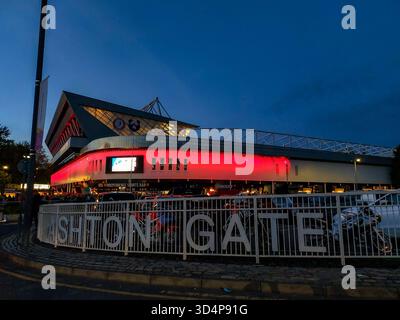 The main stand at Ashton Gate, home of Bristol City Football Club in ...