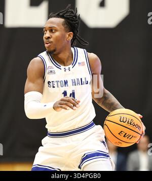 Seton Hall guard AJ Staton-McCray (14) takes a three point shot in the first half during the ...