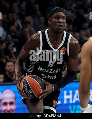 Belgrade, Serbia. 11th Nov, 2025. Partizan's fans during the match in ...