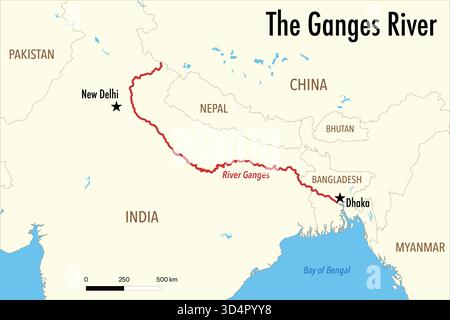 India Map. Topography of India. Editable vector Stock Vector Image ...
