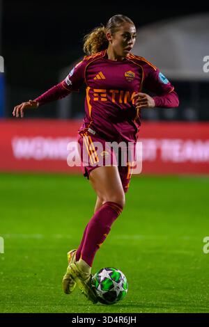 Alayah Pilgrim of AS Roma during the match Serie A Women's AS Roma v SS ...