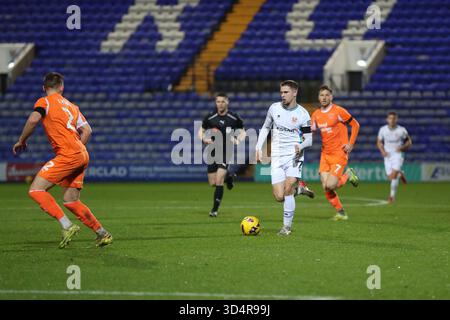 Birkenhead, UK, 11th November, 2025. Referee Declan Brown performs a ...