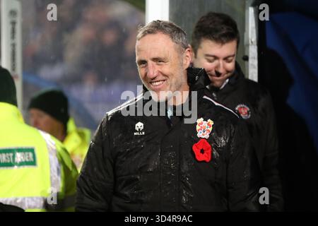 Birkenhead, UK, 11th November, 2025. Referee Declan Brown performs a ...