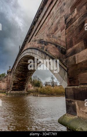 Chester, Grosvenor bridge over river Dee. - Chester - England, United ...