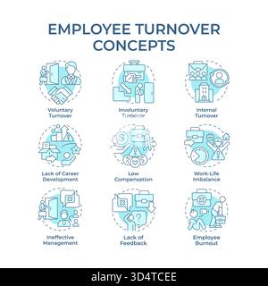 Employee turnover soft blue concept icon Stock Vector Image & Art - Alamy