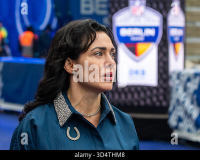 Indianapolis Colts owner and CEO Carlie Irsay-Gordon on the field ...