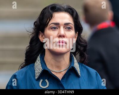 Indianapolis Colts owner and CEO Carlie Irsay-Gordon heads to the field ...