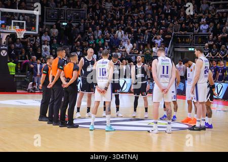 minuto di silenzio during Virtus Bologna vs Zalgiris Kaunas, Basketball ...