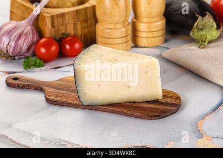 Sheep hard traditional cheese Caprino Romano Stock Photo - Alamy