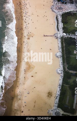 Busan city aerial view showing a vast metropolis with high rise ...