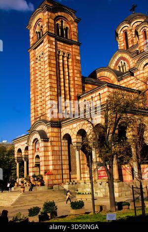 the large monumental church of St. Mark on Tasmajdan in Belgrade Stock ...
