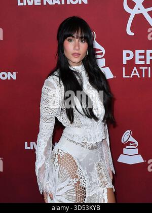 Aitana attends the Latin Grammy Awards at the MGM Grand Garden Arena in ...
