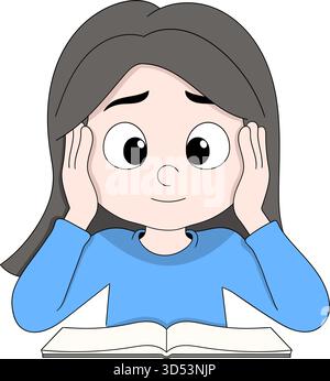 Student is overwhelmed by his studying Stock Vector Image & Art - Alamy