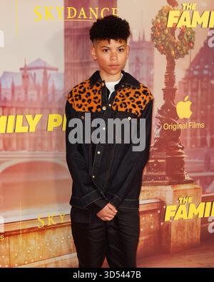Elliot Heffernan attends the World Premiere of 'The Family Plan 2' held ...