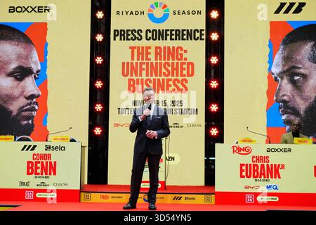 Michael Buffer at the Tottenham Hotspur Stadium, London. Picture date ...