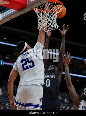 Seton Hall forward Najai Hines (25) during pregame warmups at ...