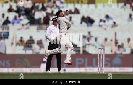 Kuldeep Yadav of India during the IDFC First Bank Test match day 1 ...