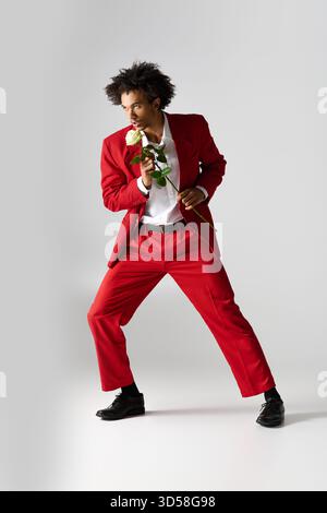 charismatic man in a classic suit and steampunk goggles on a black ...