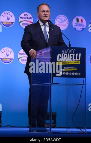 Edmondo Cirielli, the centre-right coalition's candidate for governor ...