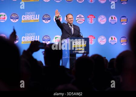 Edmondo Cirielli, the centre-right coalition's candidate for governor ...
