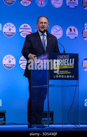 Edmondo Cirielli, the centre-right coalition's candidate for governor ...