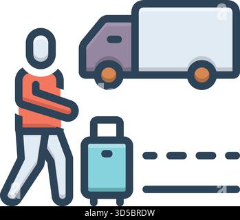 Icon for commuter route, commuter Stock Vector Image & Art - Alamy