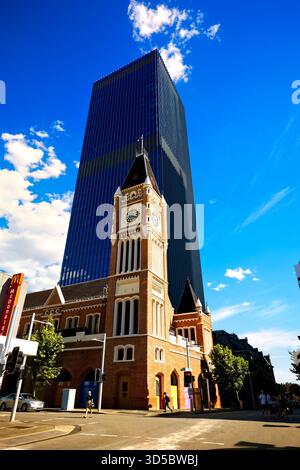 Perth Town Hall and Town Hall Clock tower in Perth, Australia on 24 ...