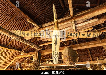Traditional attributes and house decoration in Long house Uma at ...