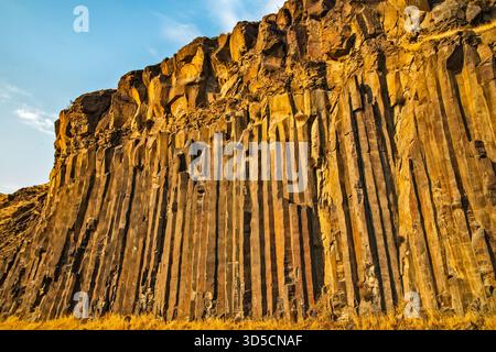 Basalt columns, Wild and Scenic Lower Deschutes River, north of Maupin ...