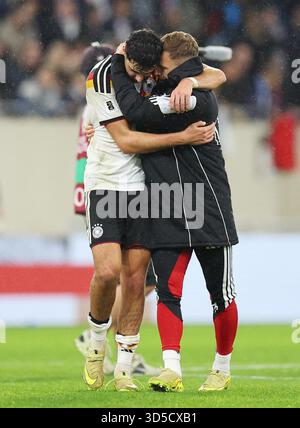 Final celebration from left: Aleksandar Pavlovic, goalkeeper Manuel ...