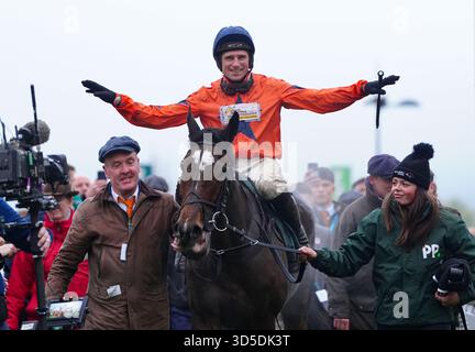 Panic Attack ridden by Harry Skelton on their way to winning the Alder ...