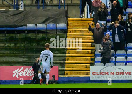Charlie Whitaker of Tranmere Rovers FC celebrates scoring his side's ...