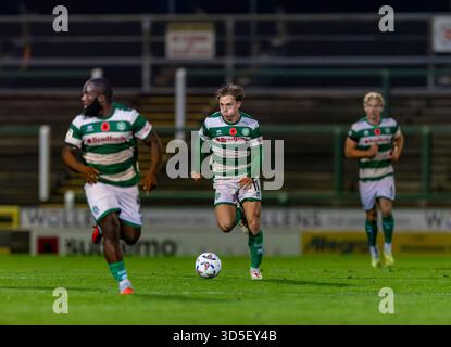 Yeovil Town’s James Daly Runs with the ball chased by Forest Green ...