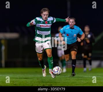 Yeovil Town’s James Daly Runs with the ball chased by Forest Green ...