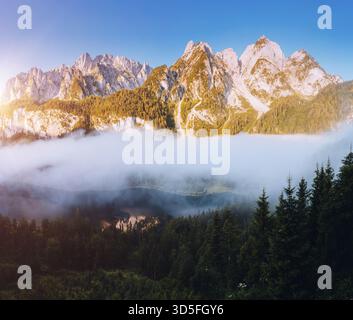 Scenic view of Vorderer Gosausee on a winter day Stock Photo - Alamy