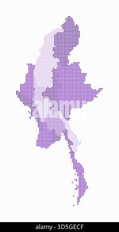 Location of Myanmar on the world map, marked with Myanmar flag pin ...