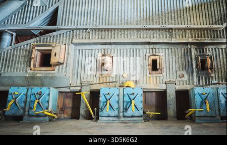 Interior of an old coal fired heating plant Stock Photo - Alamy